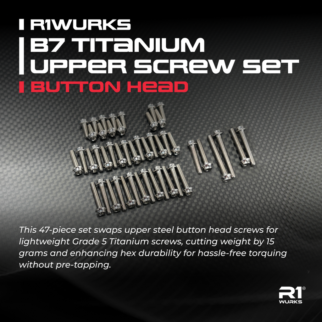 R1WURKS (B7 Series) Titanium Upper Screw Set, Button Head – R1 ...