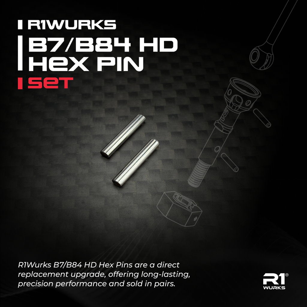 R1WURKS (B7 / B84 Series) HD CVA/Wheel Hex Pins – R1 Brushless Motor ...