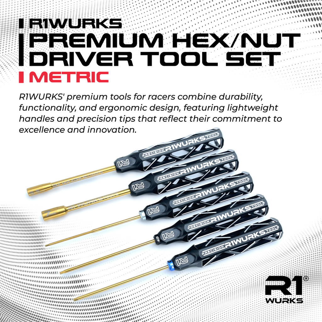 R1WURKS Premium Hex/Nut Driver Tool Set, Metric – R1 Brushless Motor ...