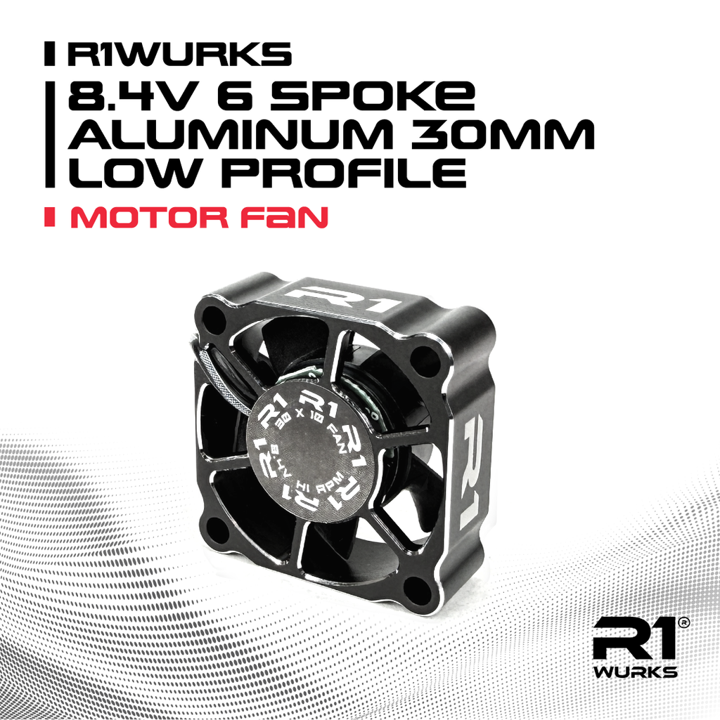 R1WURKS 8.4V 6 Spoke Aluminum 30mm Low Profile Motor Fan 060026 – R1 ...