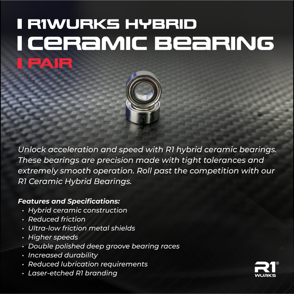 R1WURKS Hybrid Ceramic Bearing Pair – R1 Brushless Motor Lab, LLC.