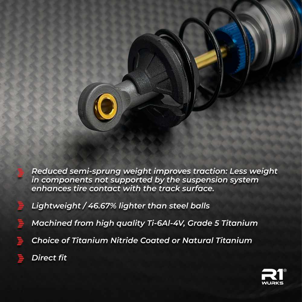R1WURKS Titanium Lower Shock Pivot Balls – R1 Brushless Motor Lab, LLC.