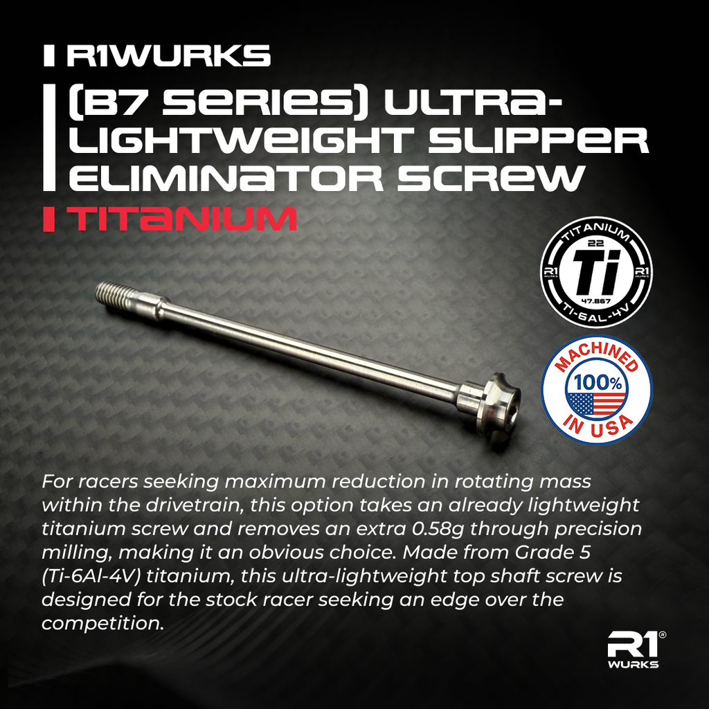 R1WURKS (B7 Series) Ultra-lightweight Slipper Eliminator Screw, Titani ...