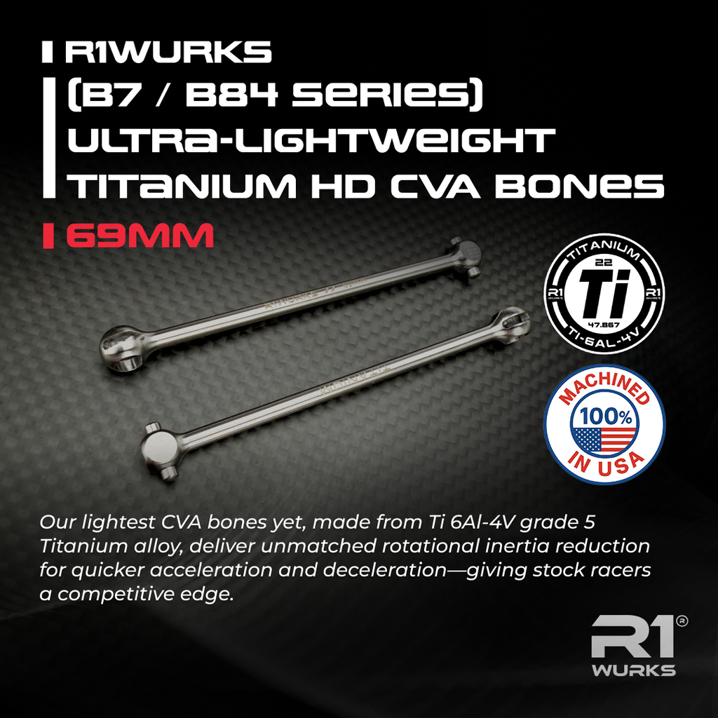 R1WURKS (B7 / B84 Series) Ultra-lightweight Titanium HD CVA Bones, 69m ...