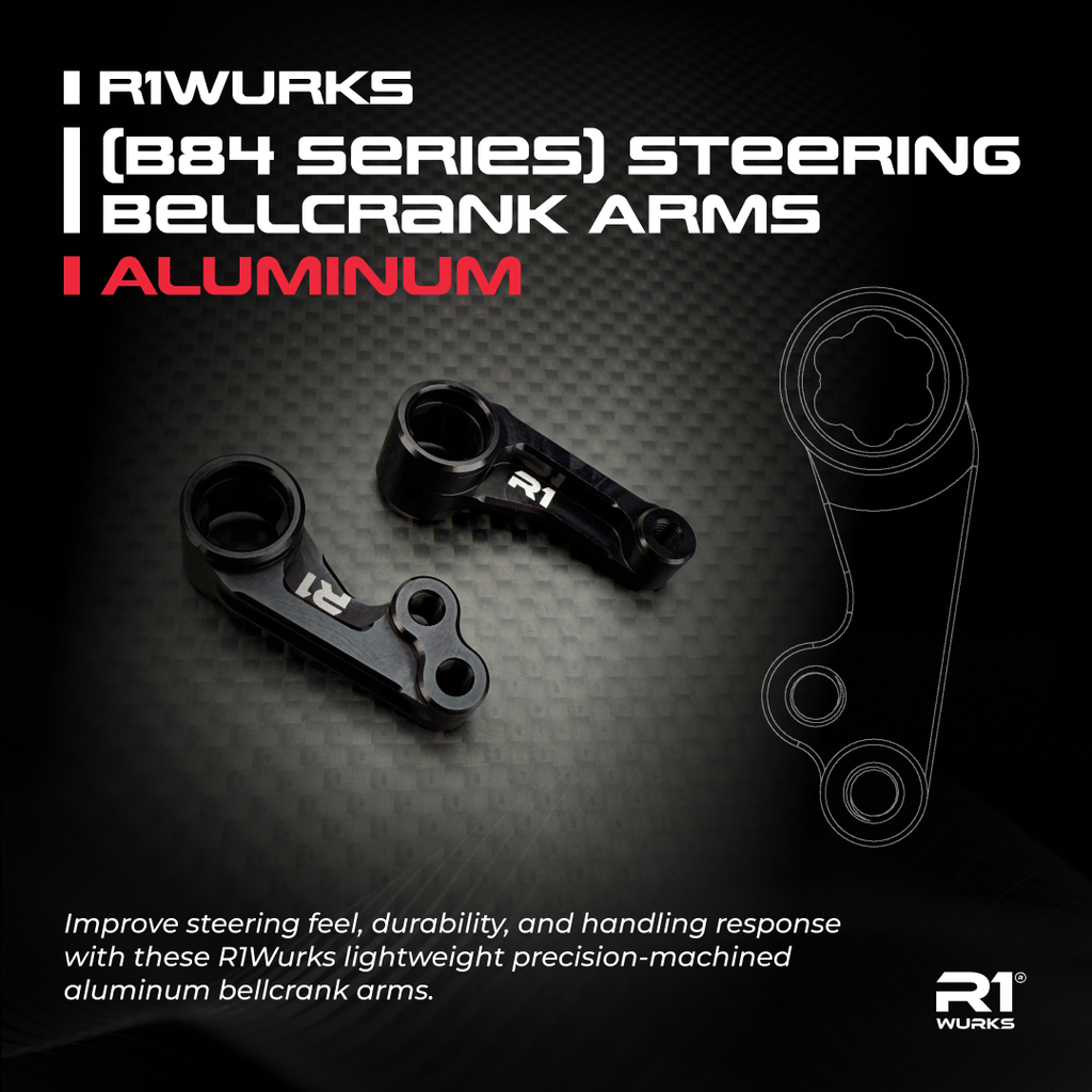 R1WURKS (B84 Series) Steering Bellcrank Arms, Aluminum – R1 Brushless ...