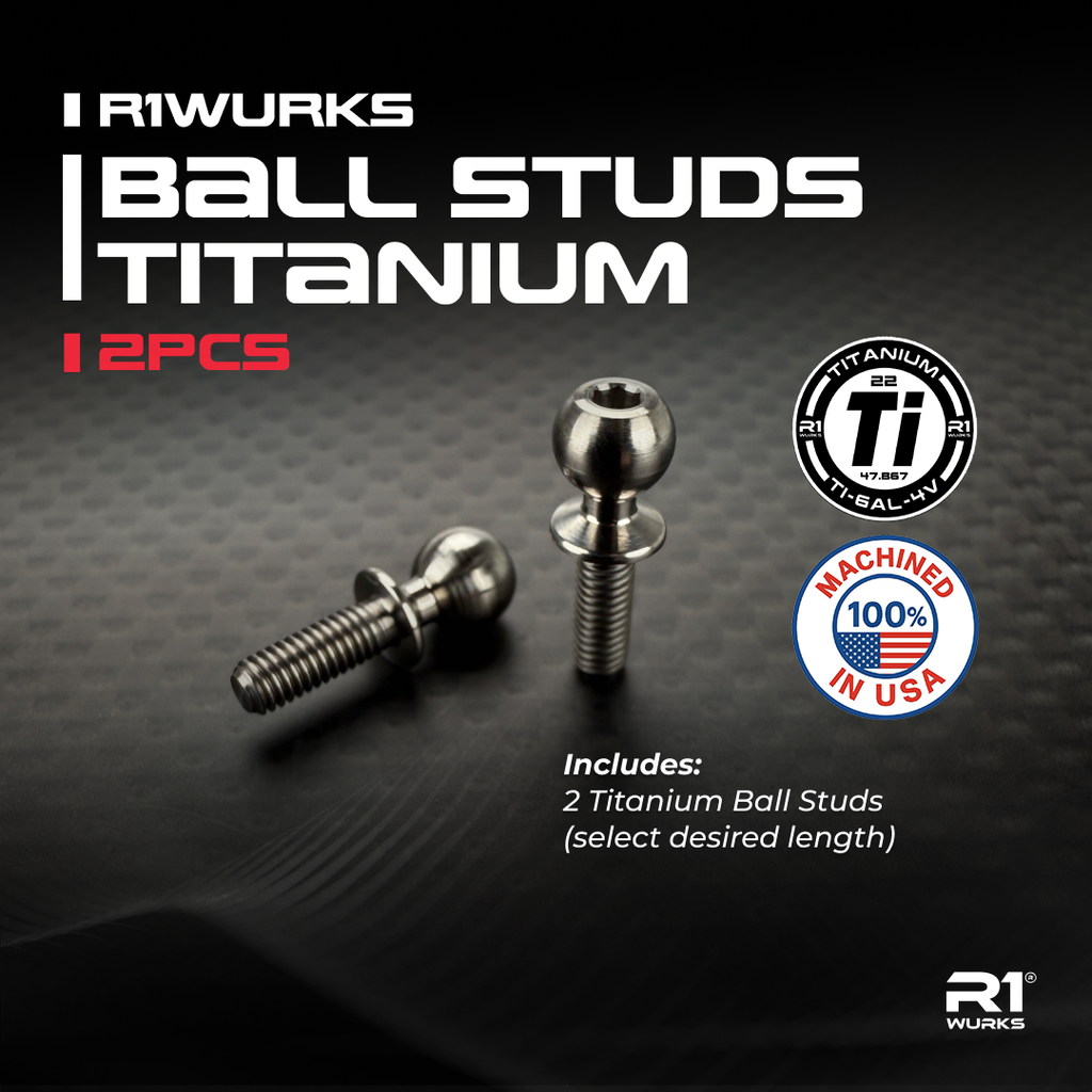 R1WURKS Ball Studs, Titanium, 2pcs – R1 Brushless Motor Lab, LLC.