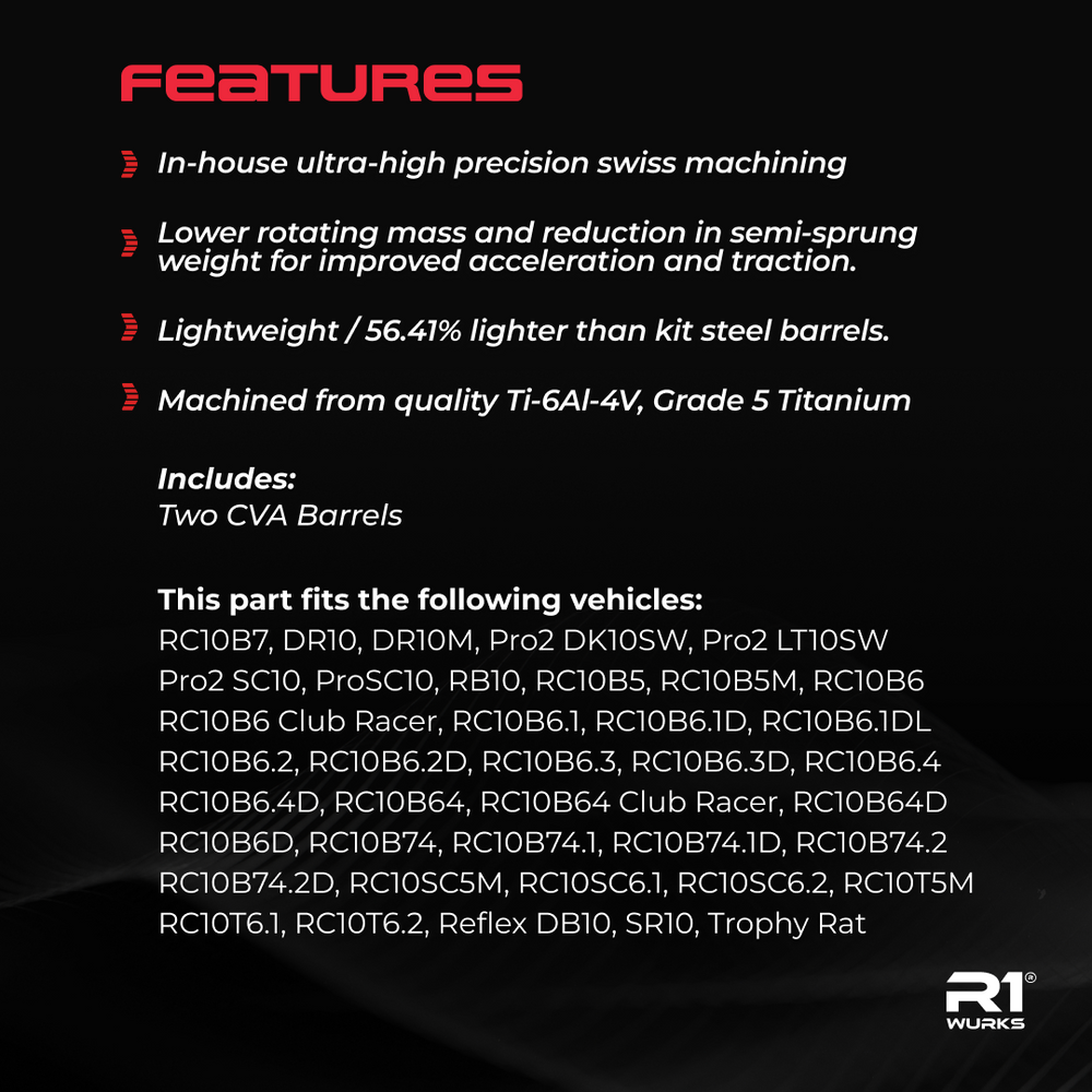R1WURKS Titanium – R1 Brushless Motor Lab, LLC.