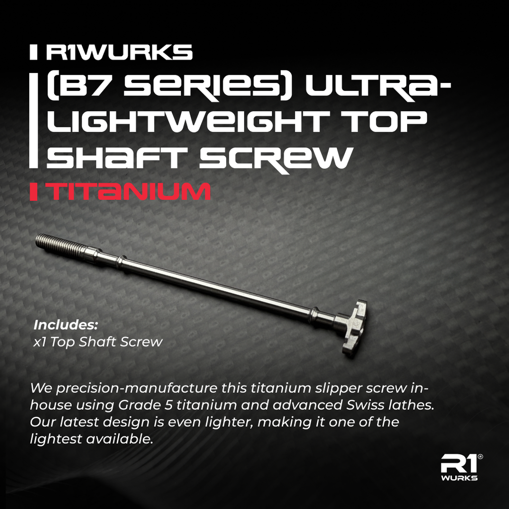 R1WURKS (B7 Series) Ultra-Lightweight Top Shaft Screw, Titanium – R1 ...