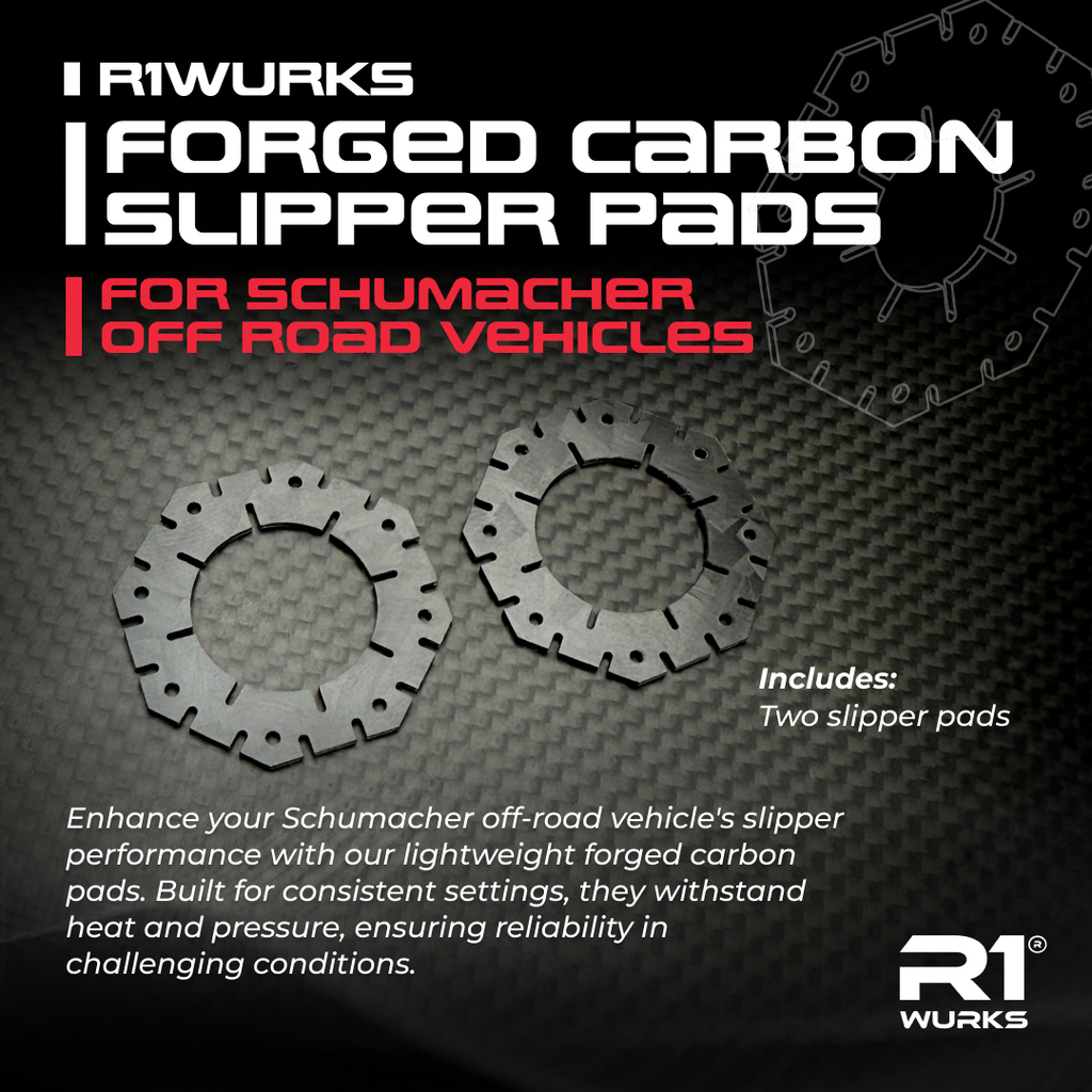 R1WURKS Forged Carbon Slipper Pads, Fits LD3 and L1R – R1 Brushless ...