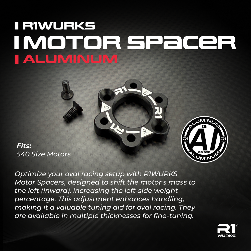 R1WURKS Motor Spacer, Aluminum – R1 Brushless Motor Lab, LLC.