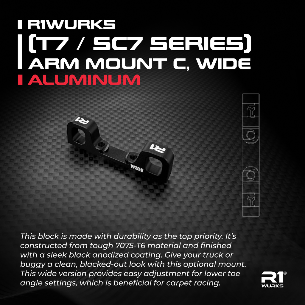 R1WURKS (B7.1 / T7 / SC7 Series) Arm Mount C, Wide, Aluminum – R1 ...