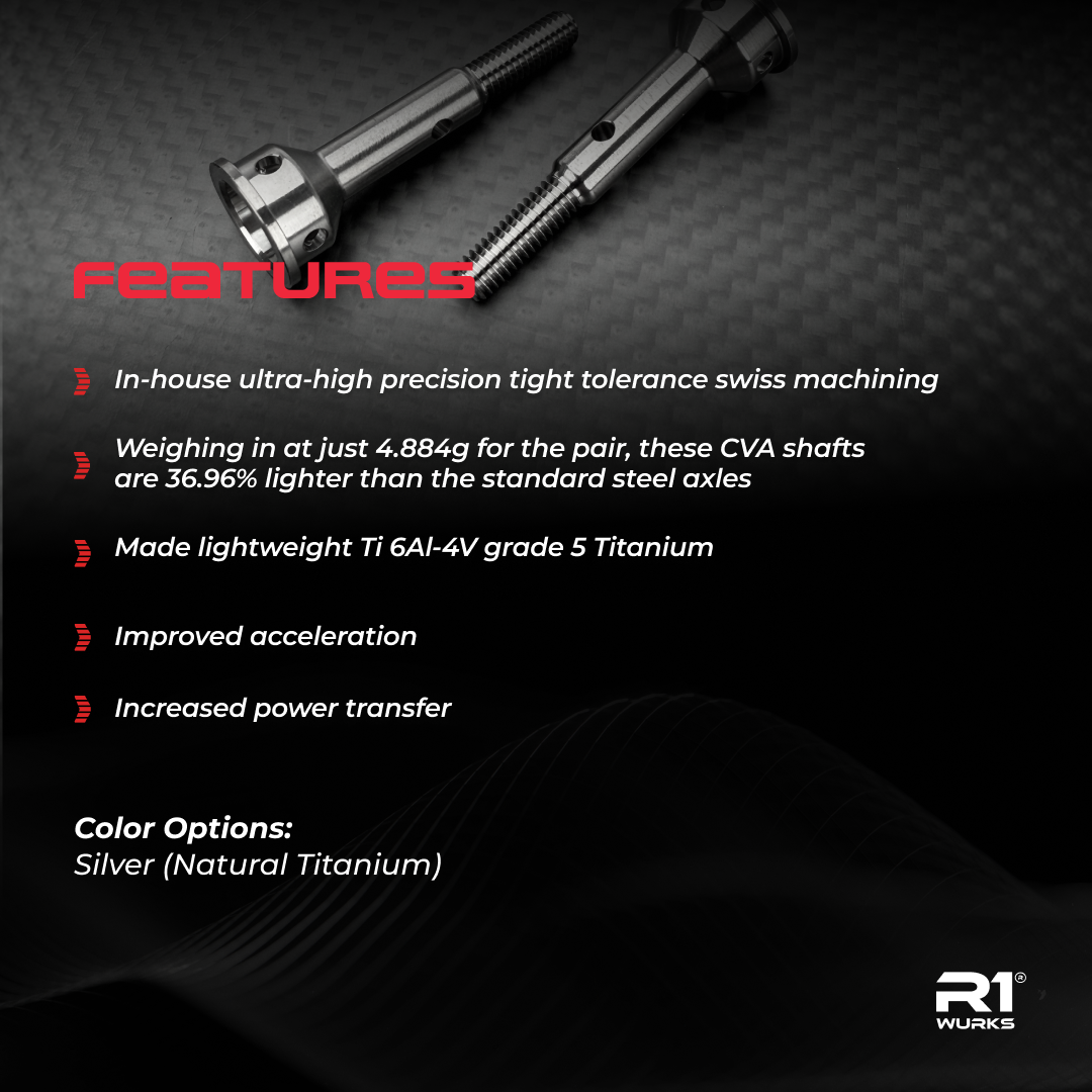 R1WURKS Fits XB2/XB4 Ultra Lightweight Rear CVA Axle, Titanium – R1 ...
