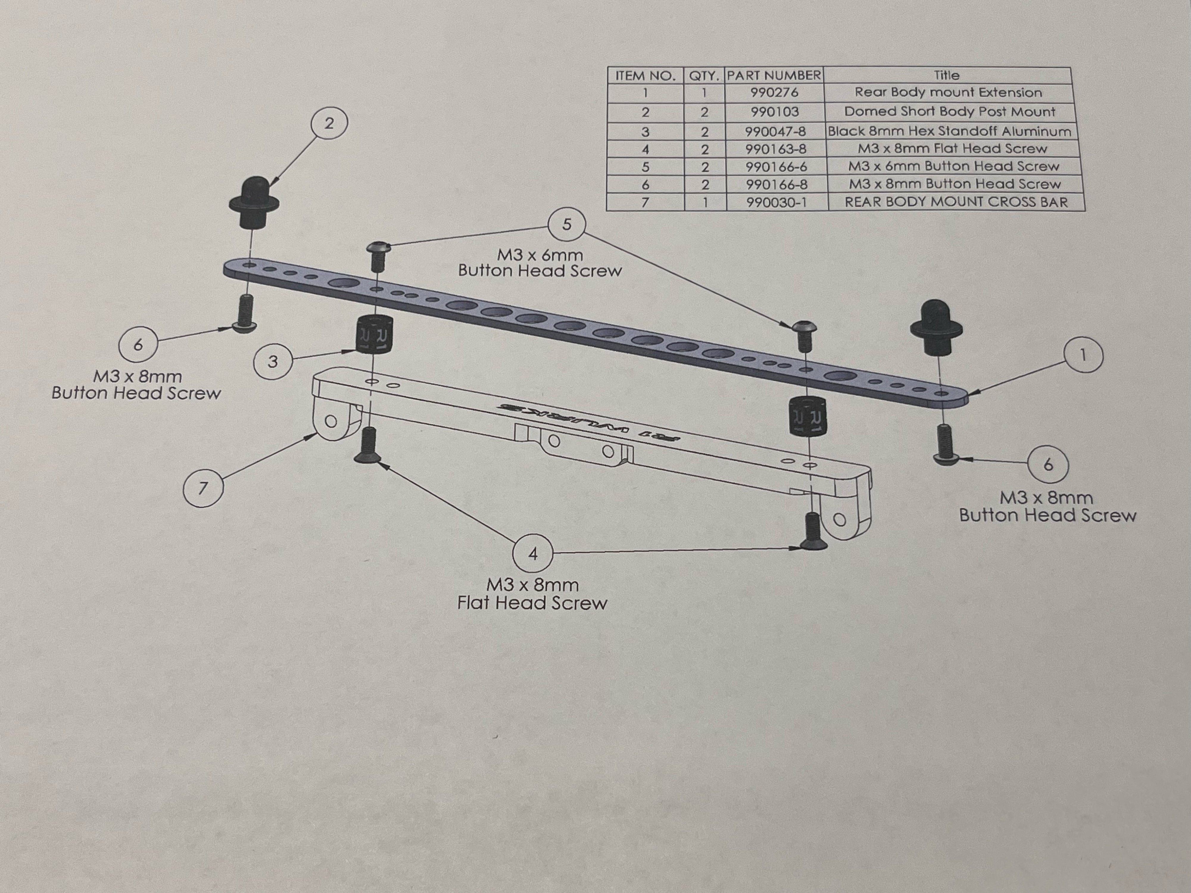 R1WURKS Rear Carbon Cross Bar Extension – R1 Brushless Motor Lab, LLC.